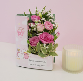 Baby Girl — Flowercard - Sending floral hugs